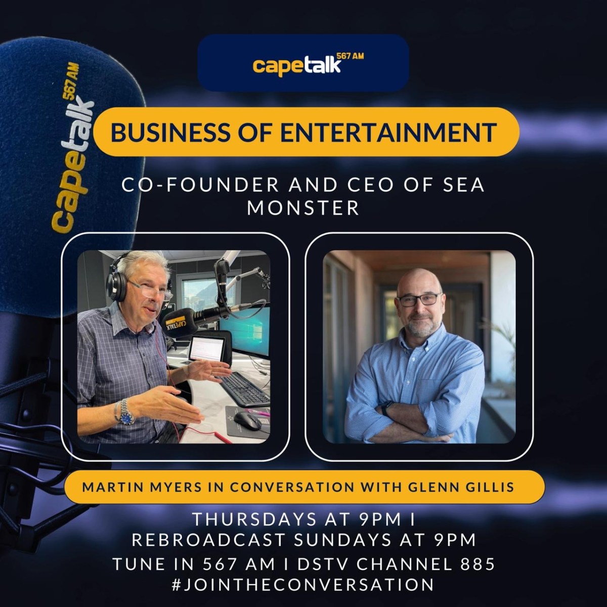 Thursday night 9pm on CapeTalk we have in studio Glenn Gillis the co ...