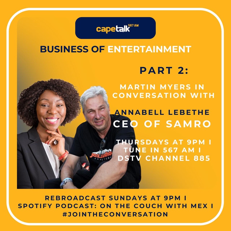 Annabell Lebethe CEO of SAMRO on CapeTalk Thursday 2 October just after ...